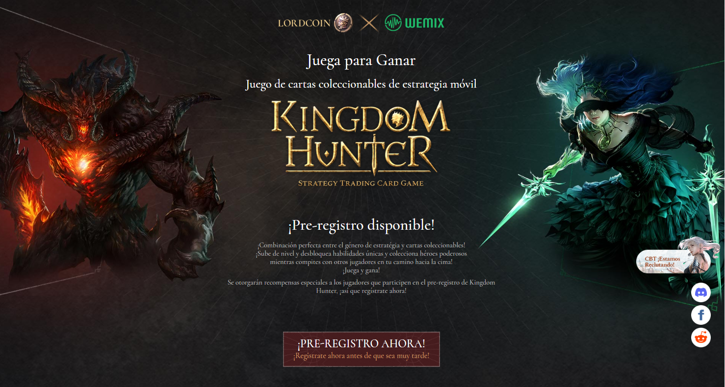 Pre-registro y CBT de Kingdom Hunter, el nuevo juego móvil P2E de ...